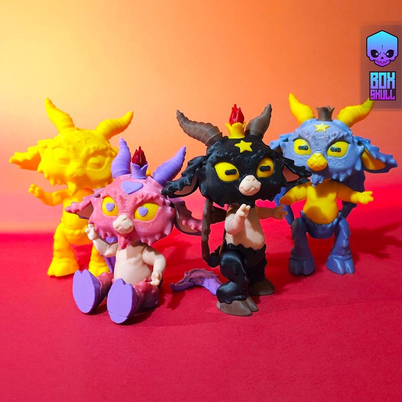 Baphomet - BOXSKULL3D. STL File for 3D Printing, Articulated Figure ...