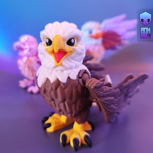 Bald Eagle - BOXSKULL3D. STL File for 3D Printing, Articulated Figure ...