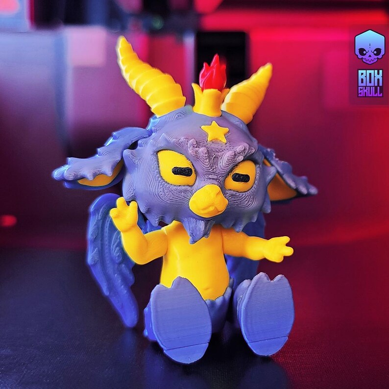 Baphomet - BOXSKULL3D. STL File for 3D Printing, Articulated Figure ...