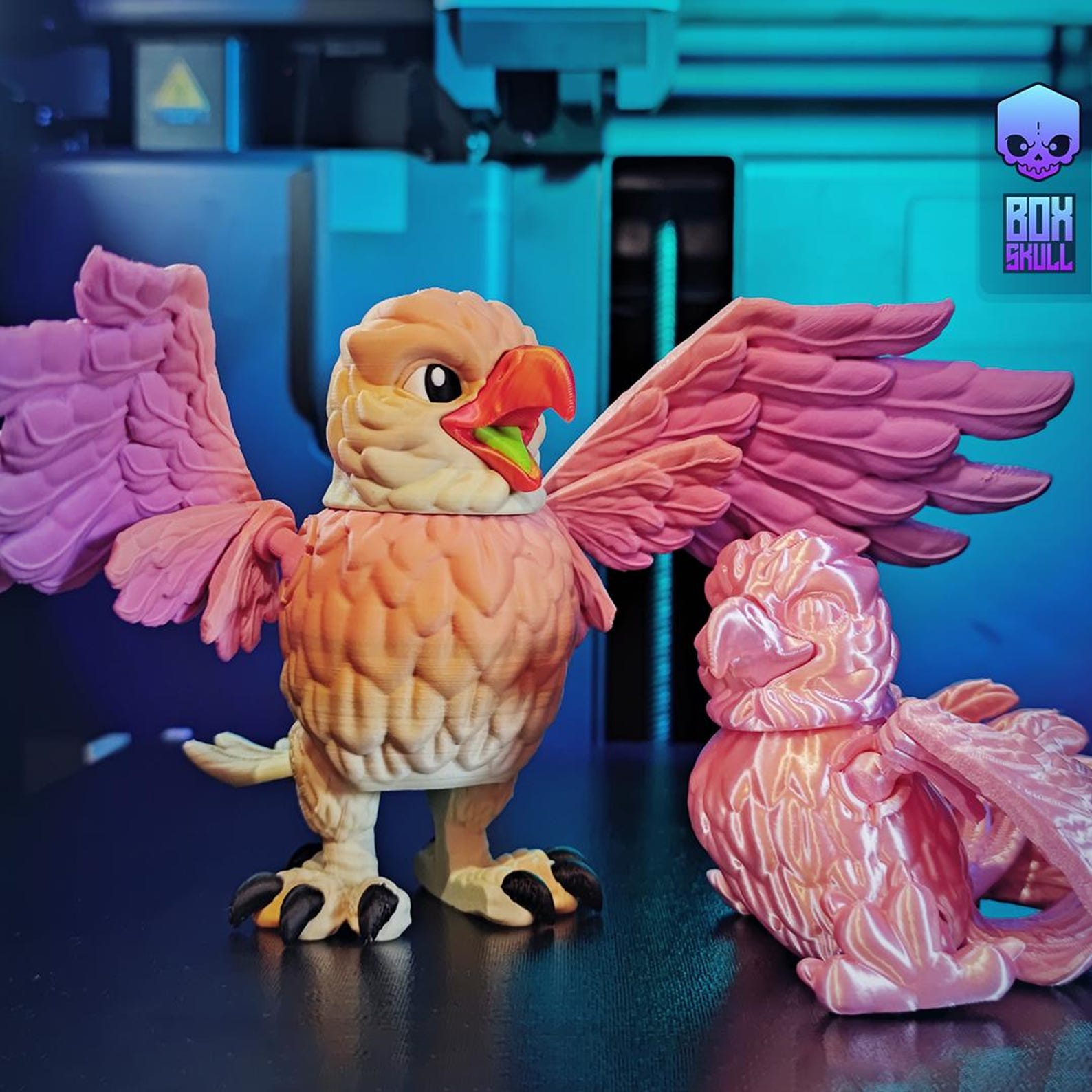 Bald Eagle - BOXSKULL3D. STL File for 3D Printing, Articulated Figure ...