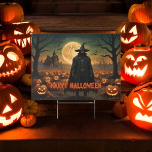 Sinister Pumpkin Patch Yard Sign Spooky Halloween Outdoor Decoration ...
