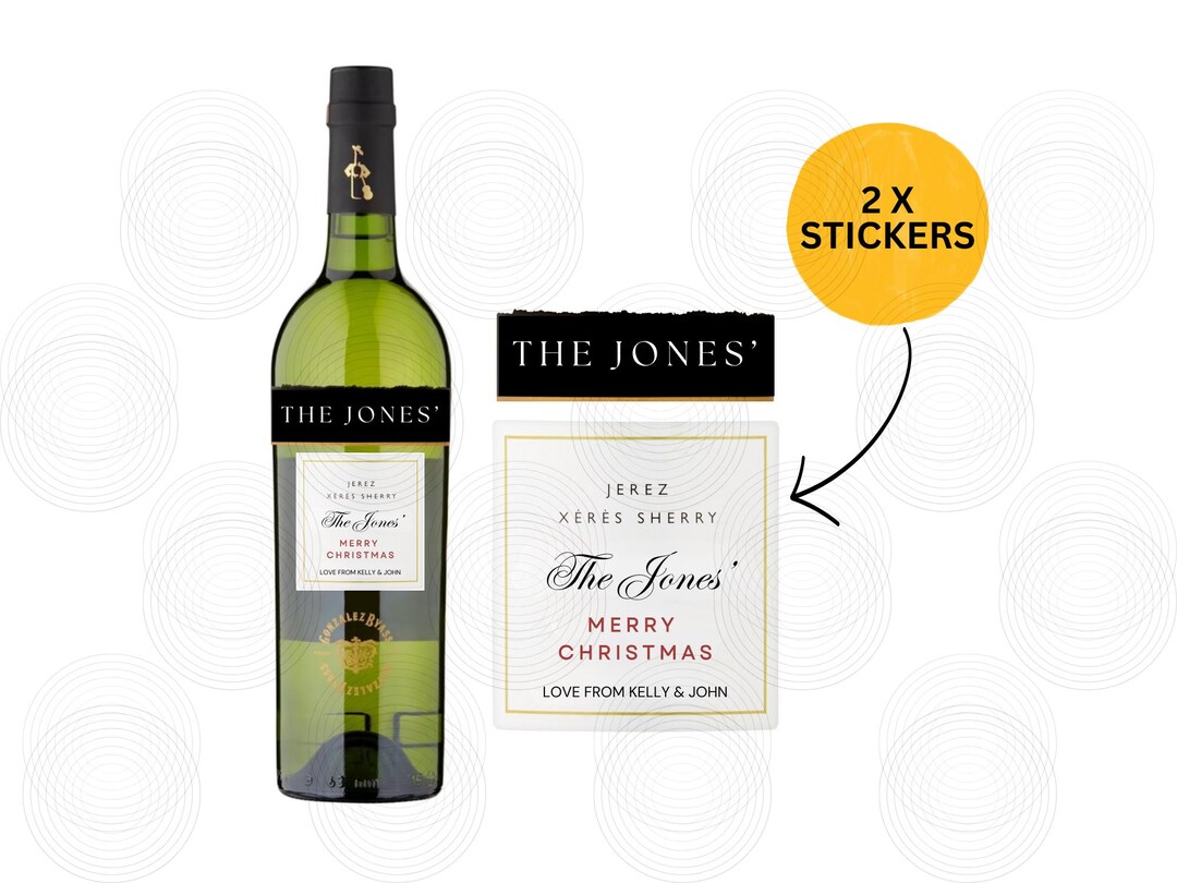 Custom Personalised RED WINE SHERRY Bottle Label - Wedding Party ...