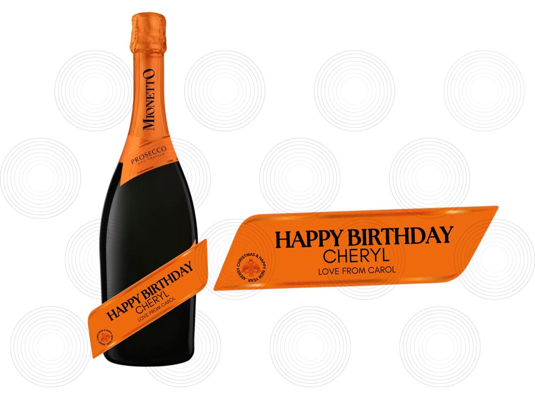 Custom Prosecco Bottle Label Sticker Gift for Them, Mum, Dad, Party ...