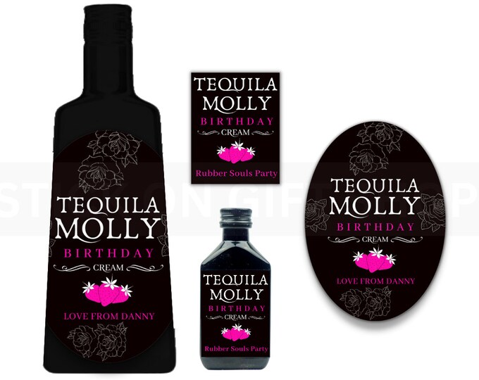 Personalised Tequila Shot Station Print Wedding Prints Tequila Rose ...