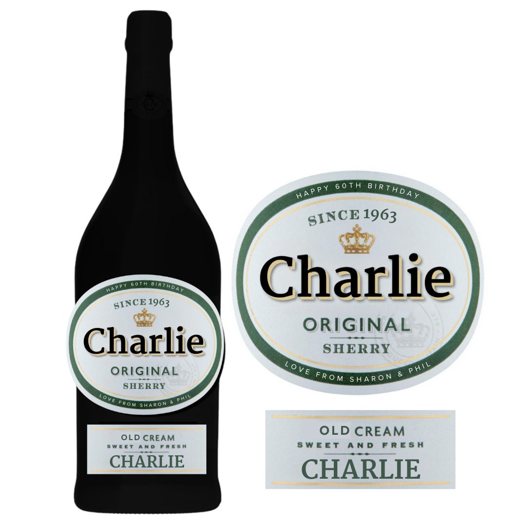 Custom Personalised Sherry Bottle Label - Bulk Buy Wedding Party ...