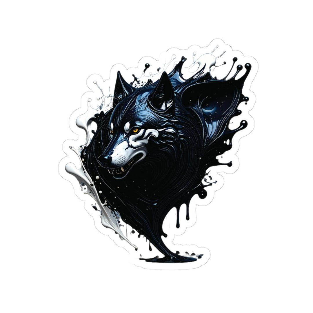 Color Splash Wolf Sticker: Laptop Decal, Nature Art - Etsy