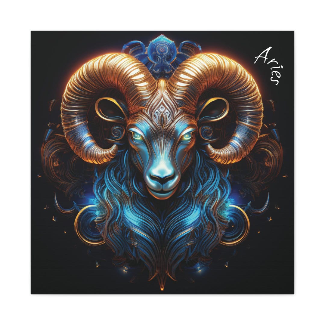 Aries Zodiac Canvas Wall Art: Astrology Horoscope Decor - Etsy
