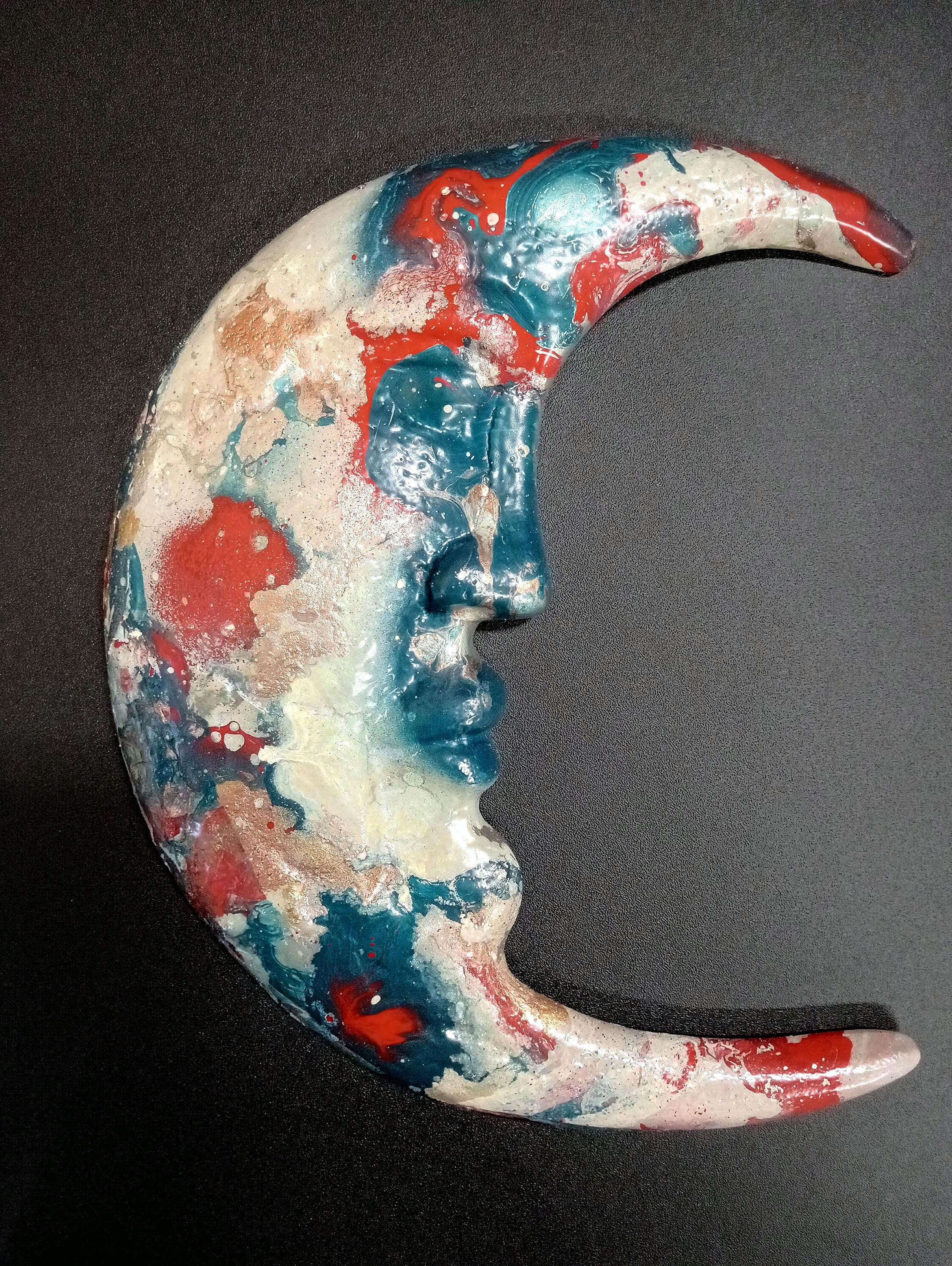 Handmade Hand Cast Metal Moon Indoor Wall Hanging Decor With a Distinct ...