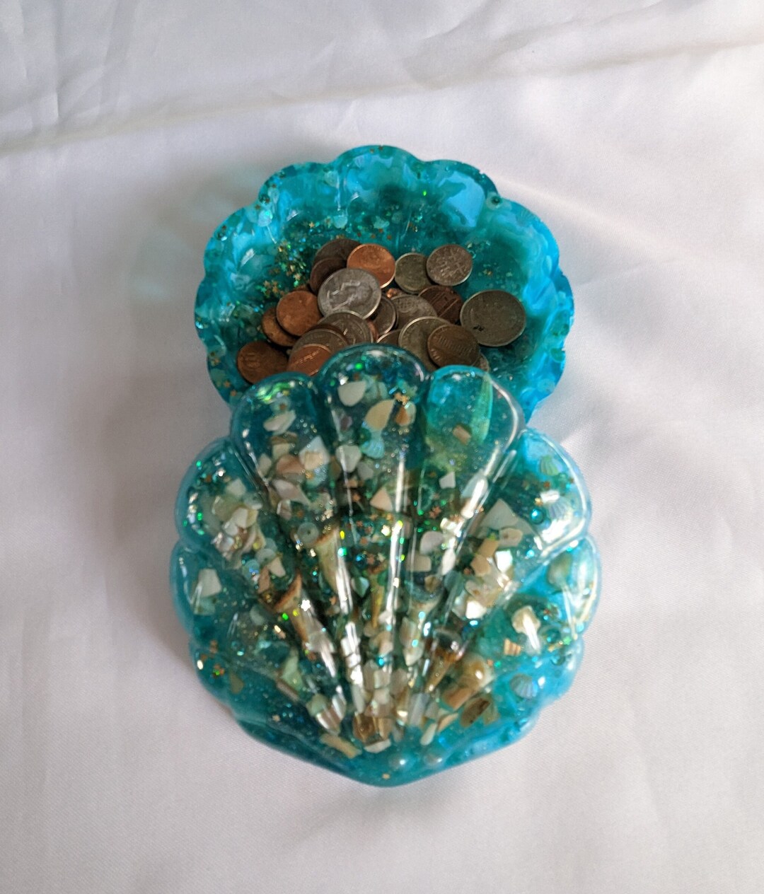Ocean Theme Clam Trinket Box With Night Light - Etsy