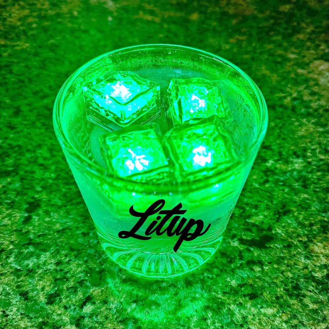 24/48/96 Pack SOLID COLOR LED Light up Ice Cubes for Drinks, Reusable ...