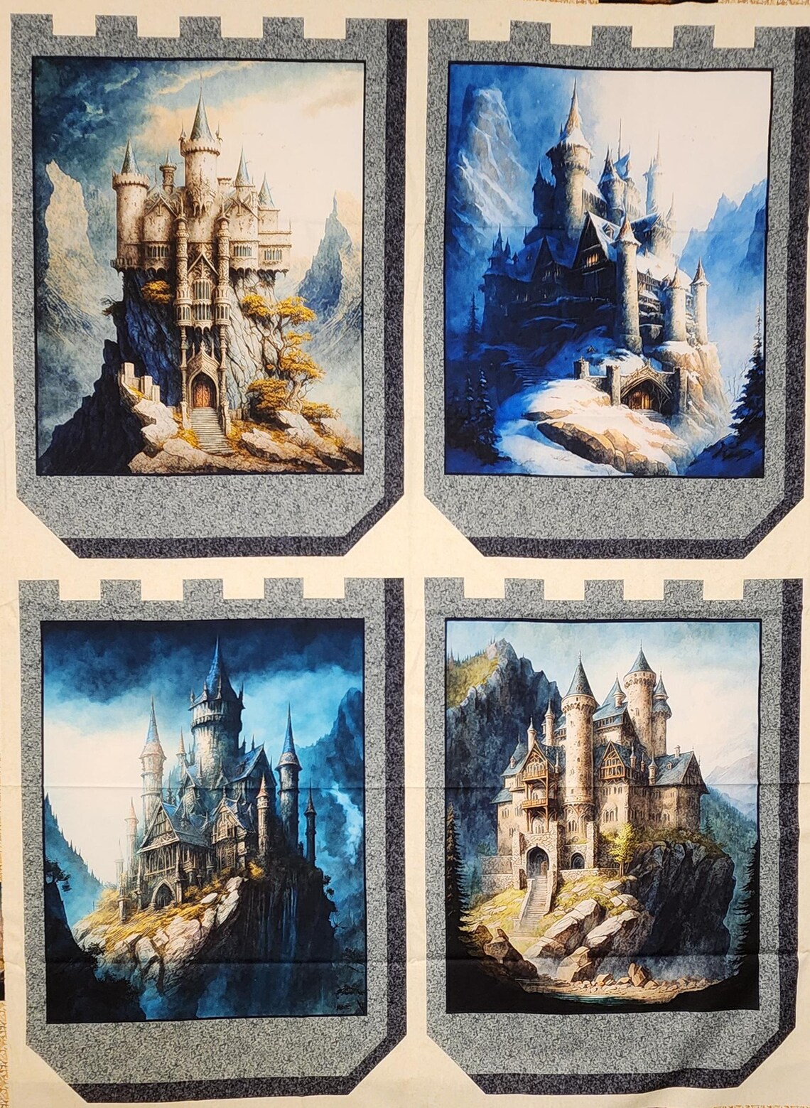 Wizards & Warriors Panel by QT Fabrics - 66"x80" - Fantasy Castle ...