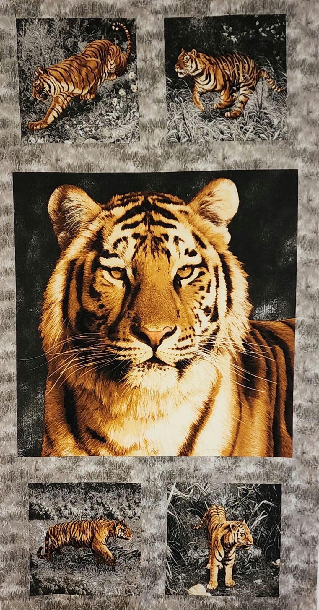 Tiger Fabric Panel by Andover Fabrics - Etsy