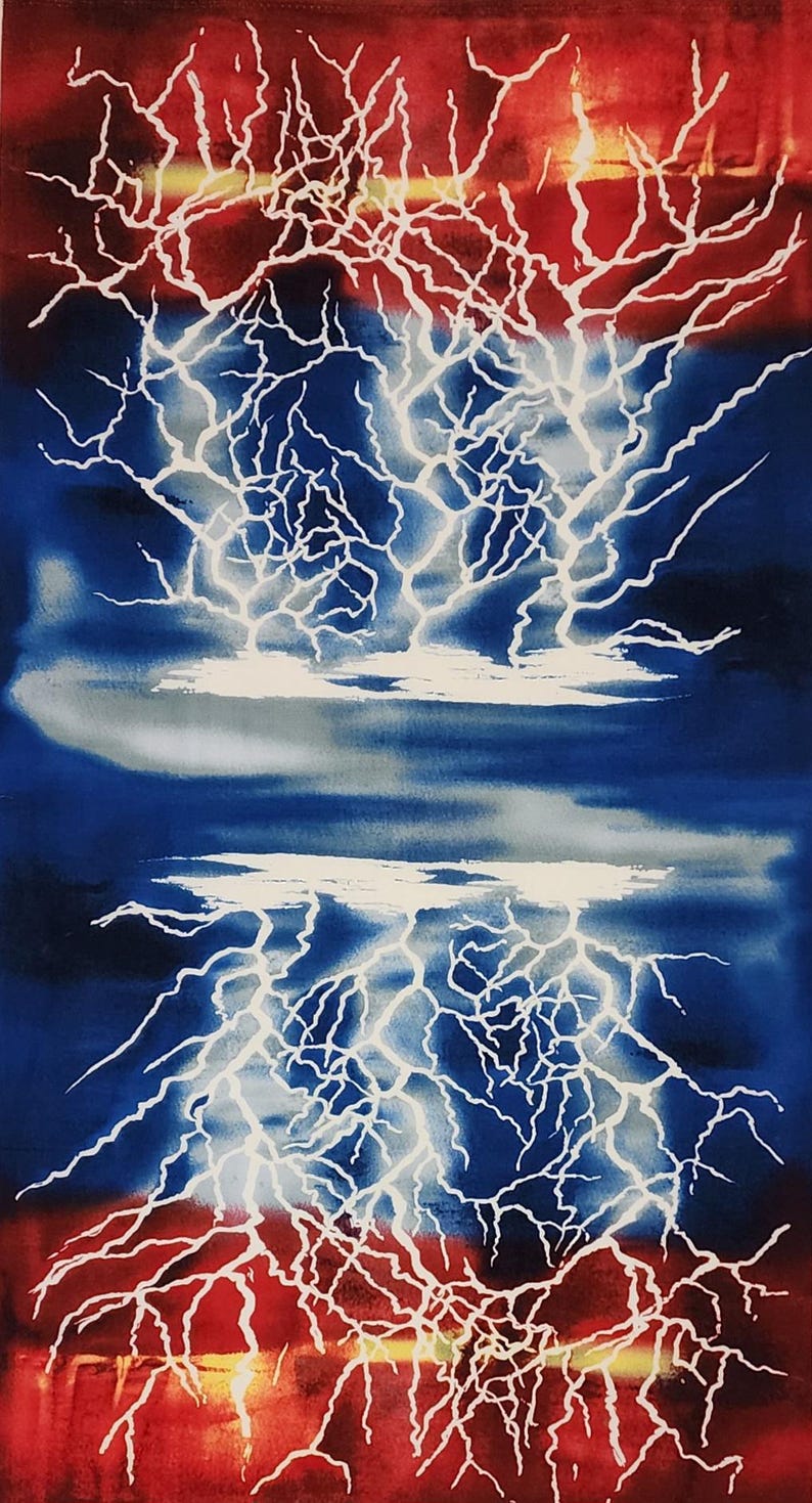 Skylights Lightning Fabric Panel by Frond Design Studios - Etsy