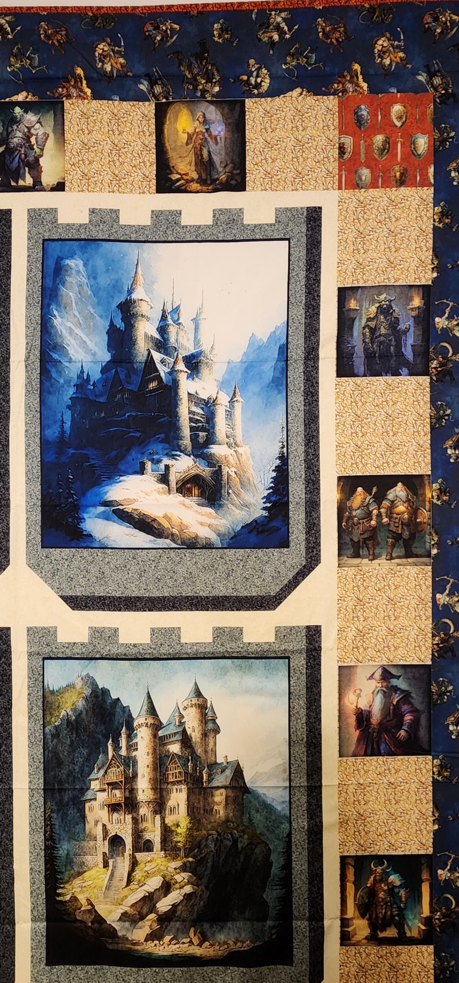 Wizards & Warriors Panel by QT Fabrics - 66"x80" - Fantasy Castle ...