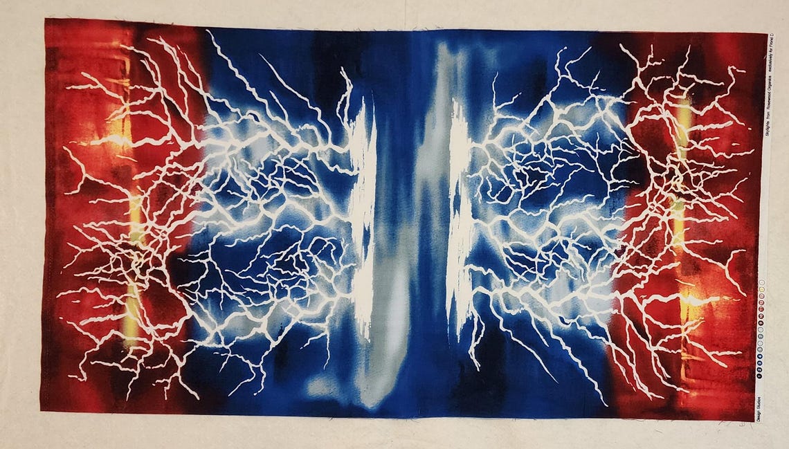 Skylights Lightning Fabric Panel by Frond Design Studios - Etsy