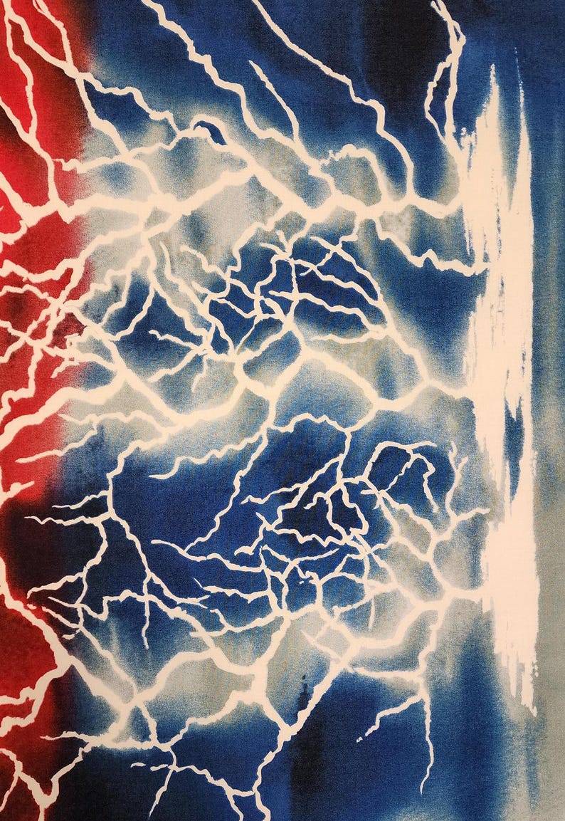 Skylights Lightning Fabric Panel by Frond Design Studios - Etsy