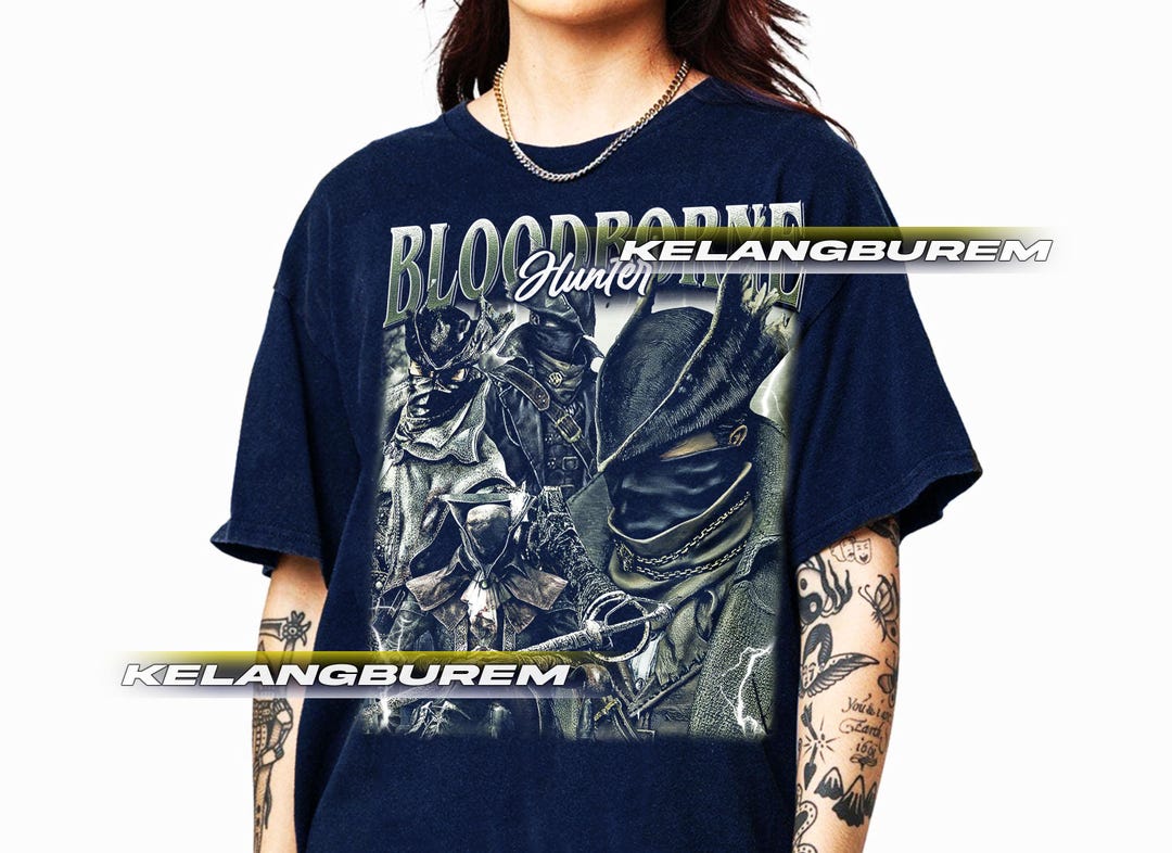 Bloodborne Hunter T-shirt, Bloodborne Shirt, Unisex Gaming Tee, Video ...