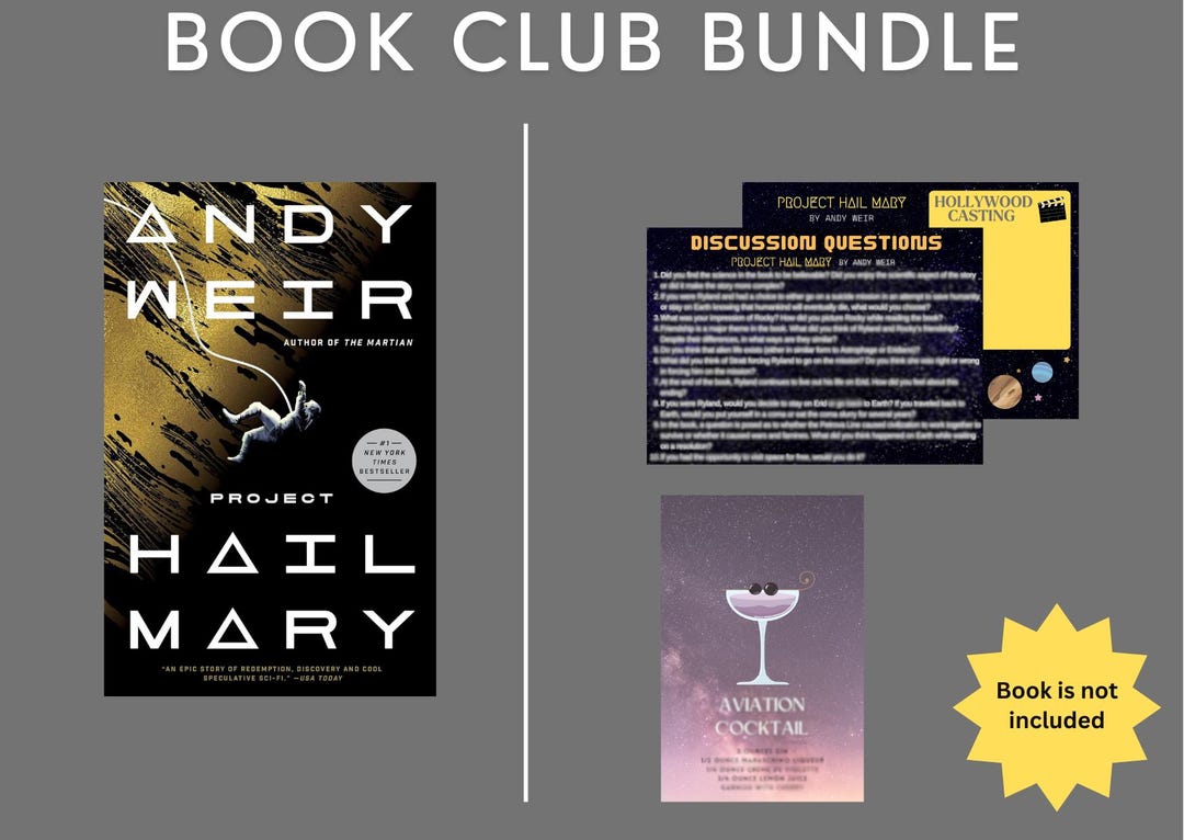 Project Hail Mary Book Club Bundle | Digital Download - Etsy