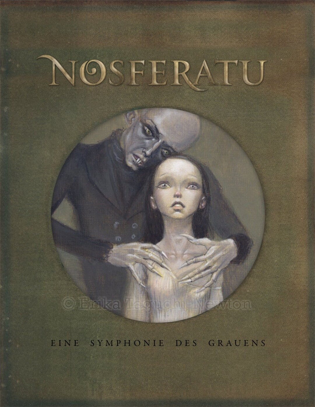 Nosferatu 16x12 Art Print, Vampire Painting, Halloween Wall Art, A ...