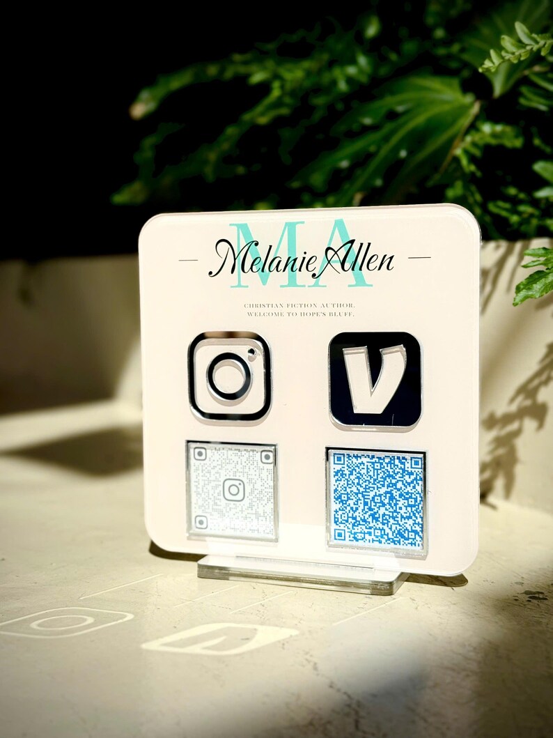 Custom Acrylic QR Code Sign | Social Media Payment Display, Google ...