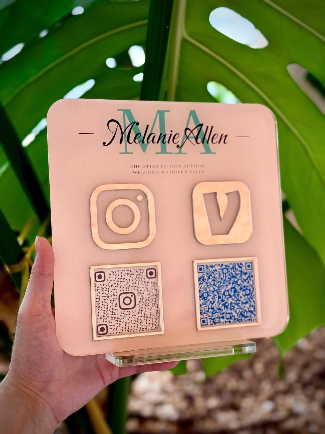 Acrylic QR Code Display Sign: Social Media, Google Review, Scan to Pay ...