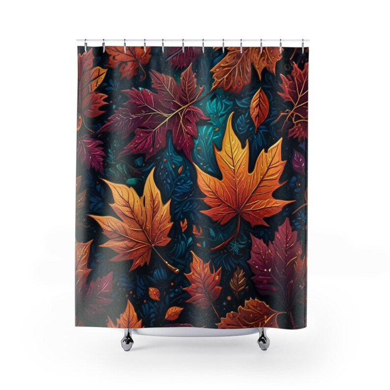 SHOWER CURTAIN SHOWER Leaves Design Shower Curtain - Etsy