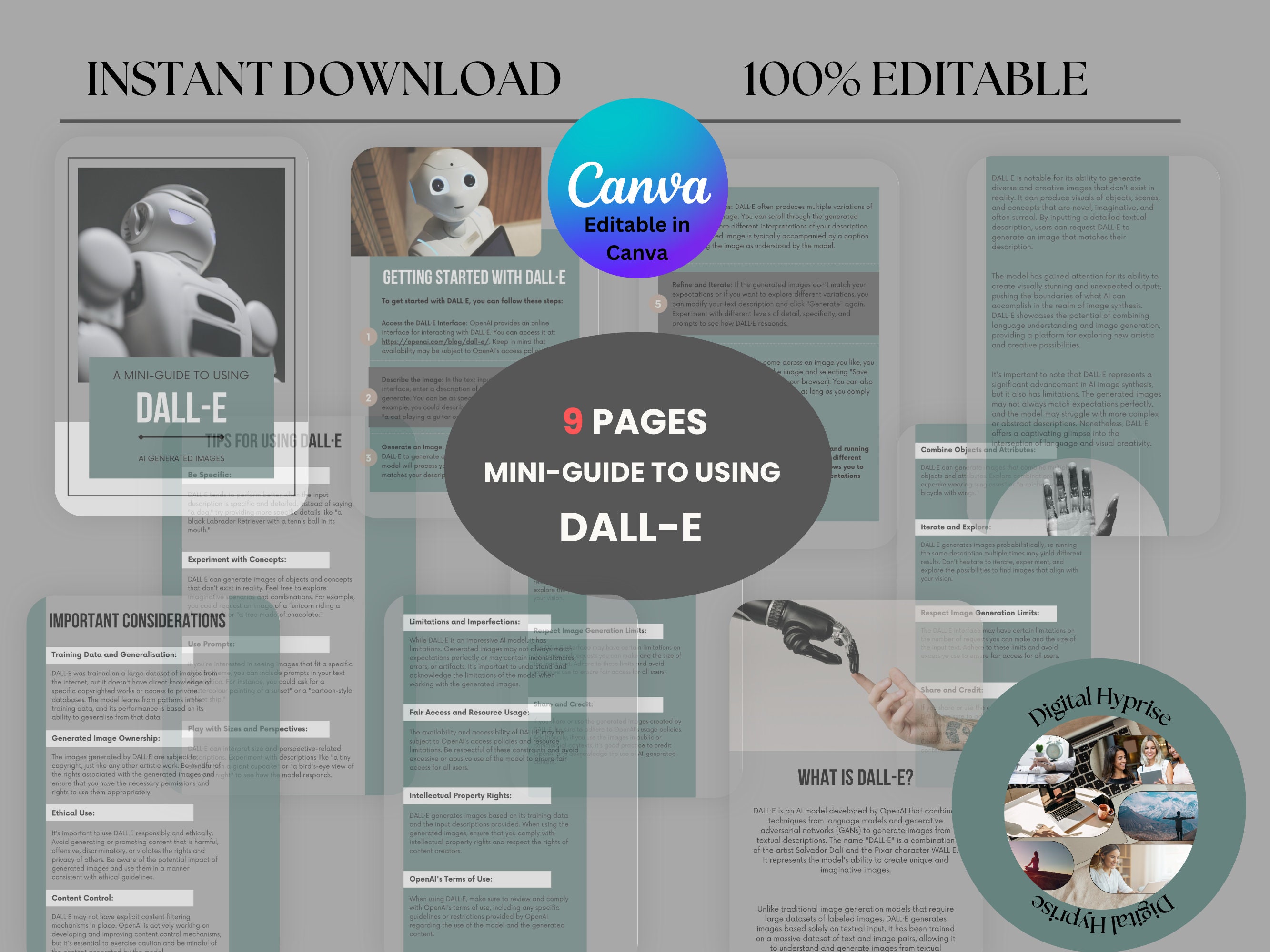 Dalle 3 Prompt Guide, Ai Generated Art Guide, Dalle Prompts Course ...