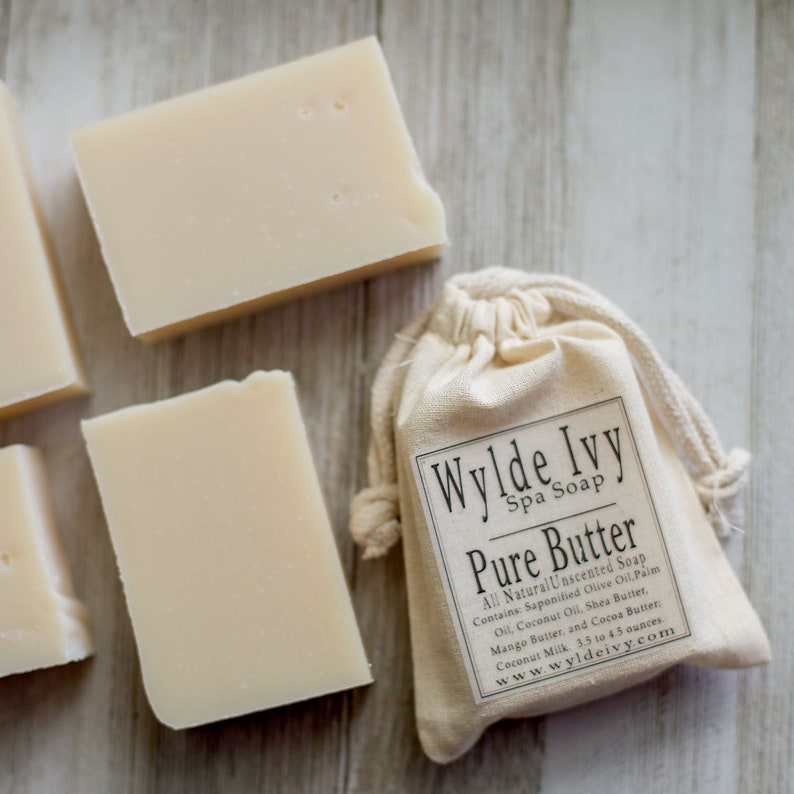 Unscented All Natural Pure Butter Handmade Soap - Etsy