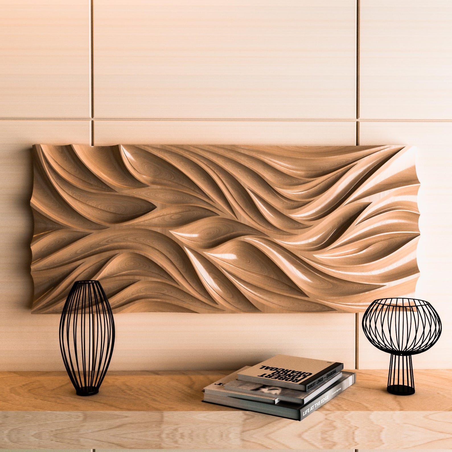 Wavy 3D Wall Panel CNC Router Model (stl/obj/dxf) - Etsy