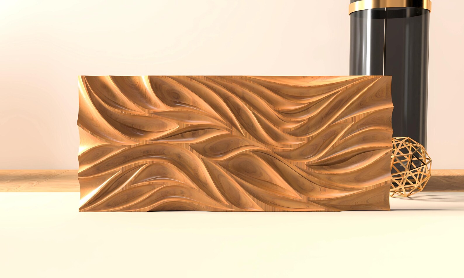Wavy Wall Panel. Cnc Wall Sculpture. Wall Panel for Cnc Router. 3D ...