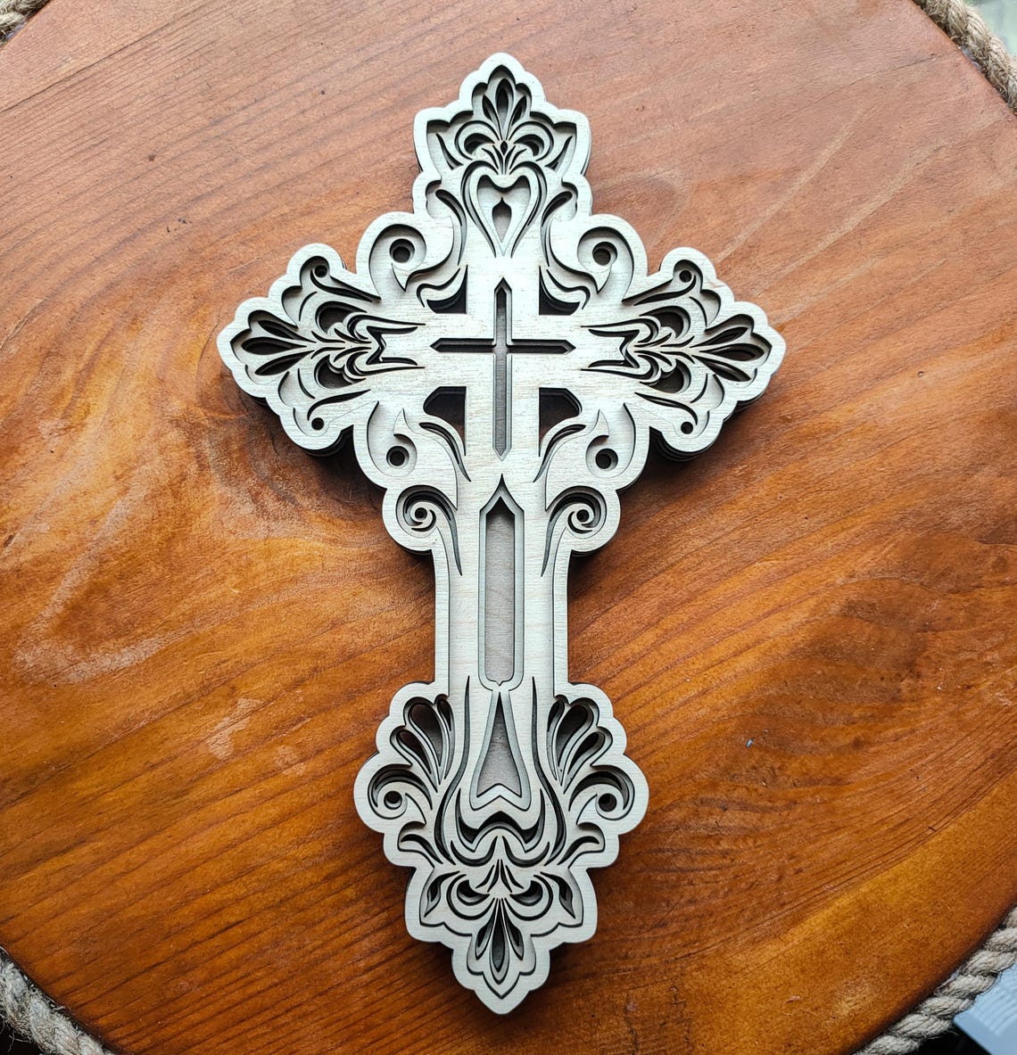 3D Layered Cross SVG File: Laser Cut Multilayer Design - Etsy