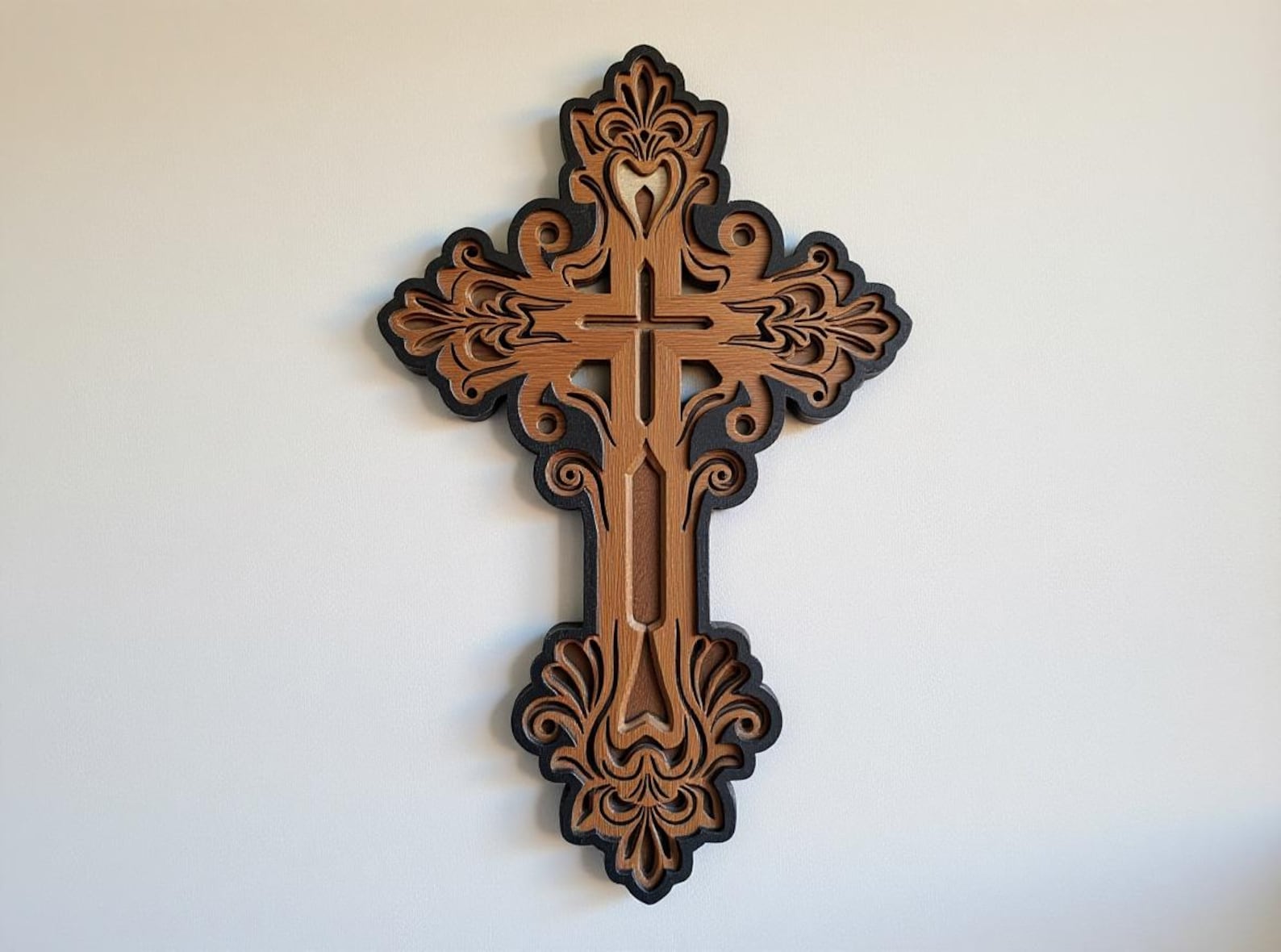 3D Layered Cross SVG File: Laser Cut Multilayer Design - Etsy