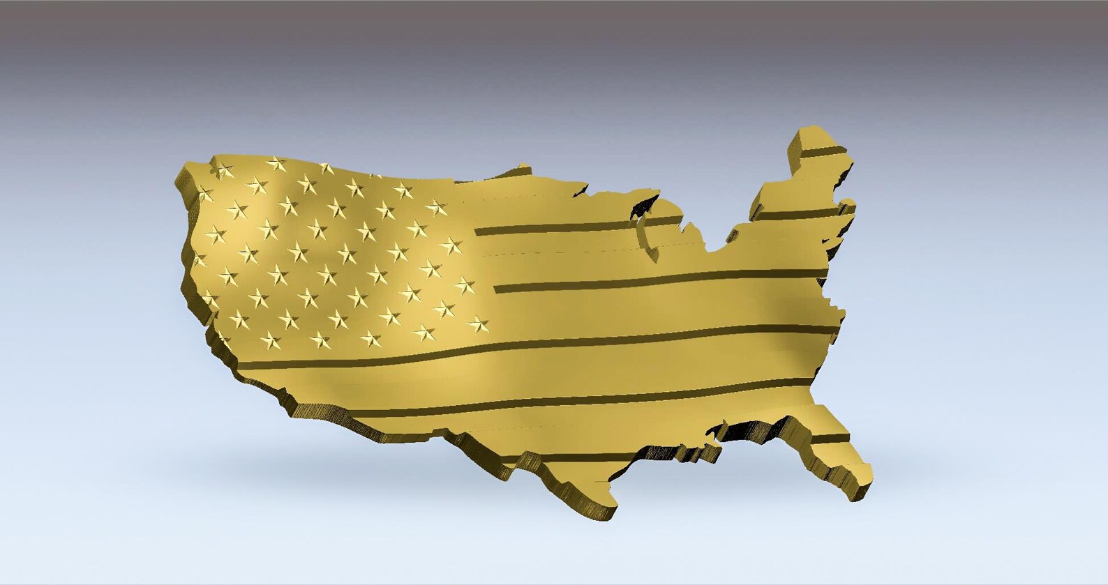 CNC American Flag 3D Model – Wavy USA (stl/obj/dxf Files) - Etsy