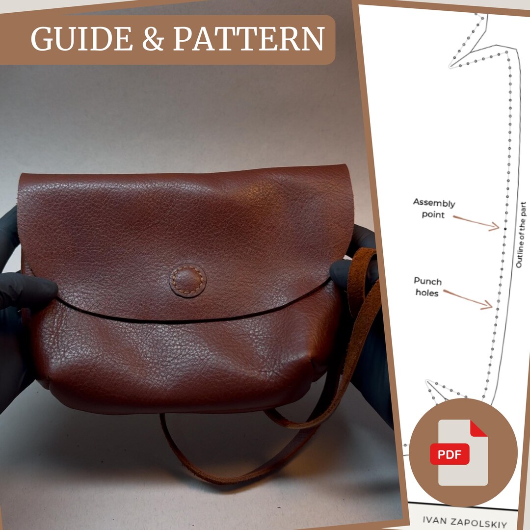 Riverbend Bag Pattern DIY PDF Template Step-by-step Guide, Handmade Leather, Create Your Own ...