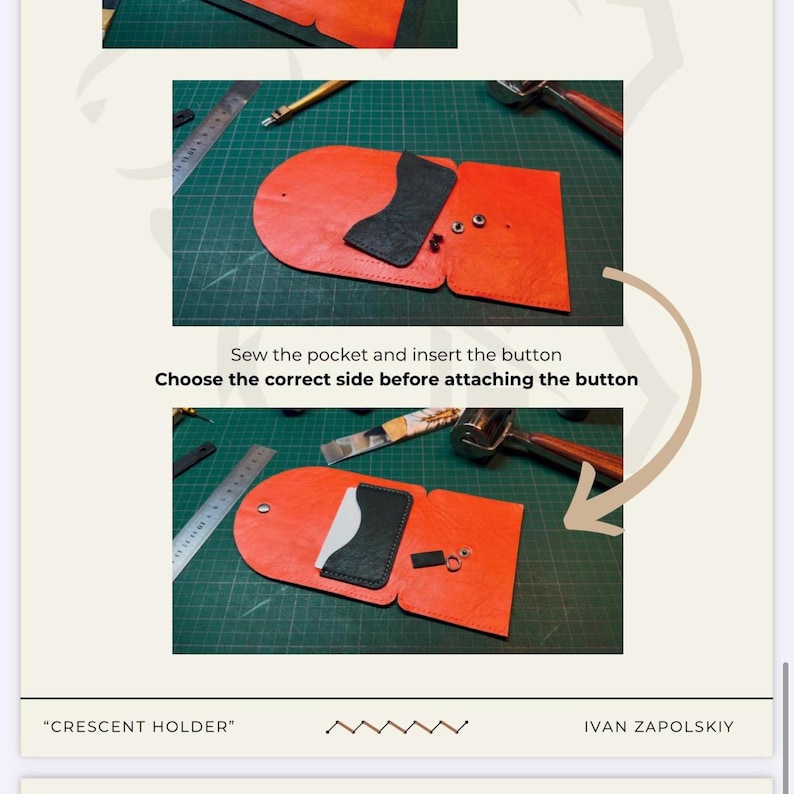 Minimalist Leather Wallet & Coin Purse PDF Pattern - Etsy