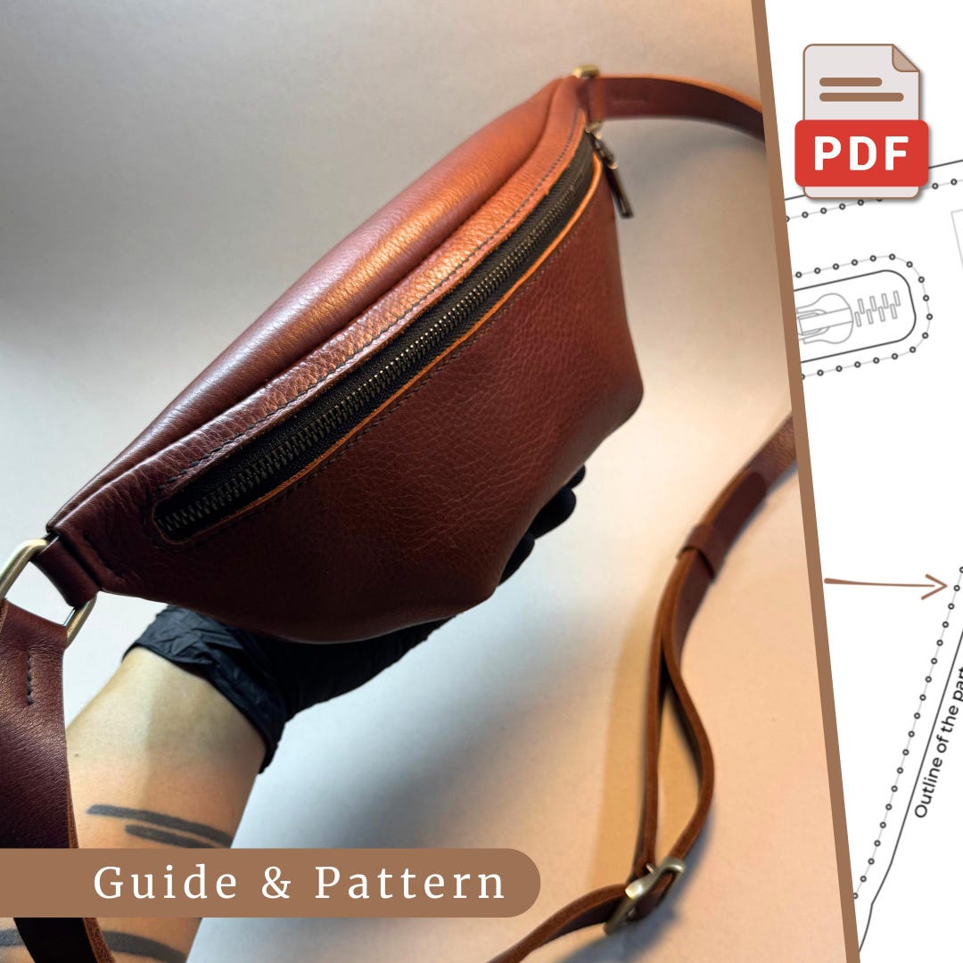 Leather Bag Pattern, Shoulder Bag Pdf, Shoulder Bag Template PDF ...