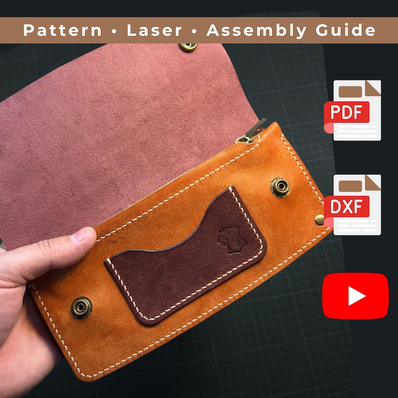 Biker Wallet Pattern - Etsy
