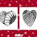Set of 10 Zentangle Hearts Coloring Pages Printable PDF Download for ...