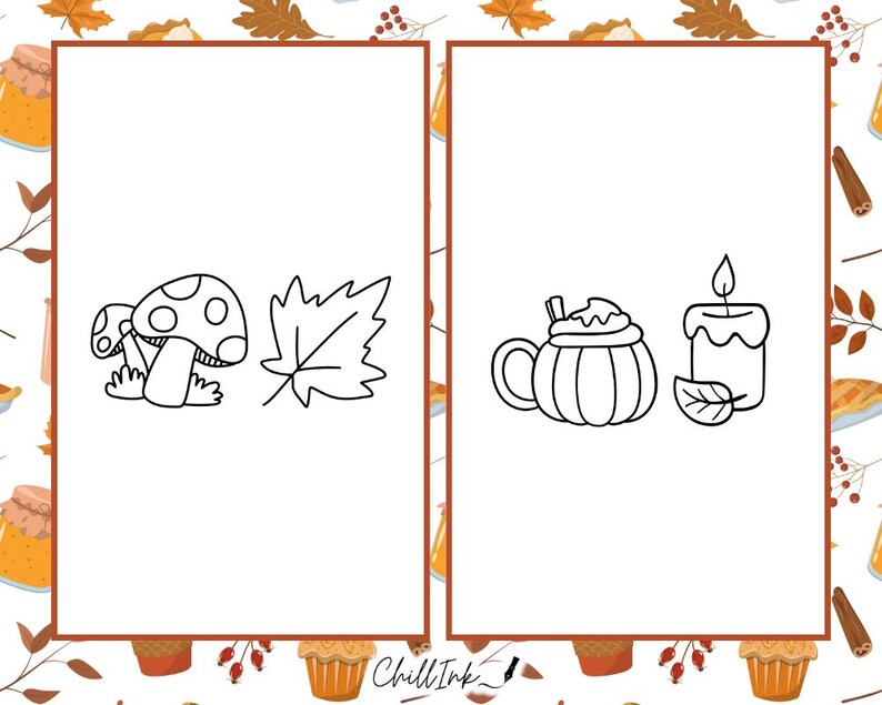 Set of 10 Chill and Cozy Fall Coloring Pages Printable PDF Download for ...