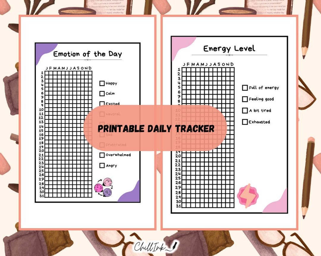 Printable Daily Tracker PDF | Habit Tracker | Undated | Instant ...