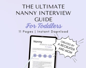 Printable Nanny Interview Guide Essential Questions to Ask When Hiring ...