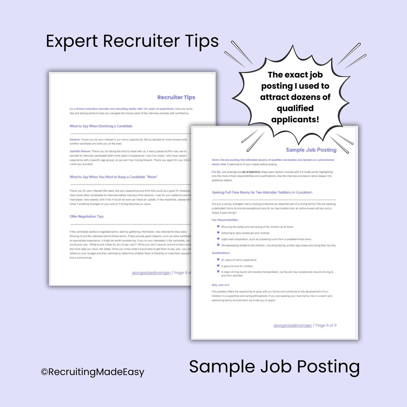 Printable Nanny Interview Guide Essential Questions to Ask When Hiring ...