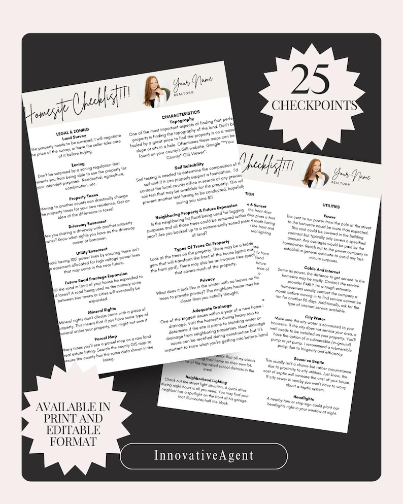 Homesite Checklist | New Home Checklist | Home Building Planner | New ...