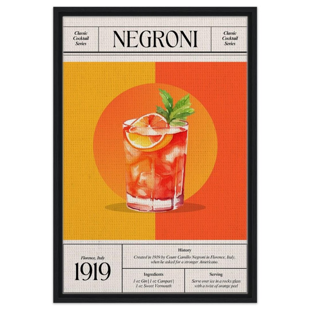 Negroni Picture With Preparation - Etsy