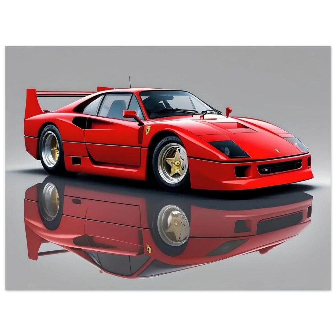 Ferrari F40 With White Paper - Etsy