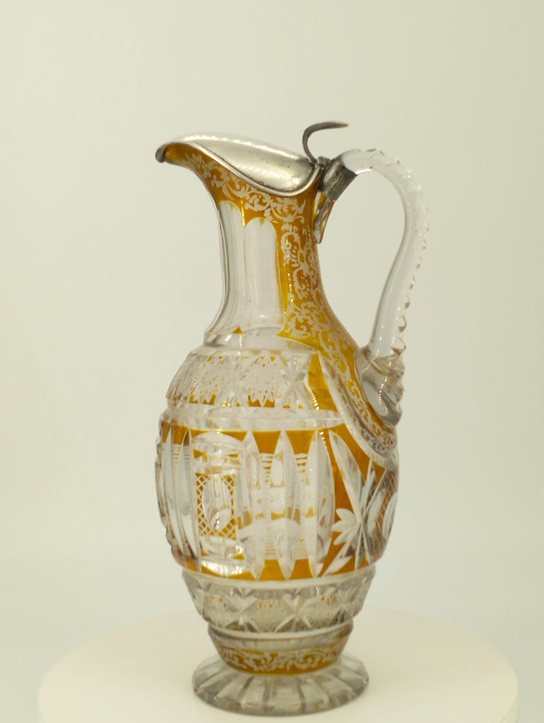 Crystal Pitcher 19th Century - Etsy