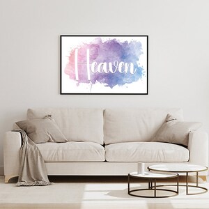 Wall Art Print, Wall Decor, Printable Wall Art, Heaven, Peace Decor ...