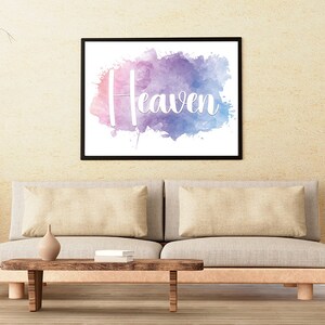 Wall Art Print, Wall Decor, Printable Wall Art, Heaven, Peace Decor ...