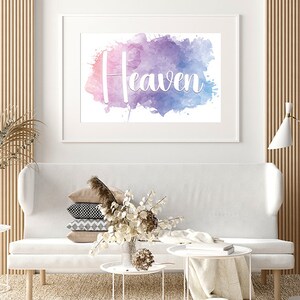 Wall Art Print, Wall Decor, Printable Wall Art, Heaven, Peace Decor ...