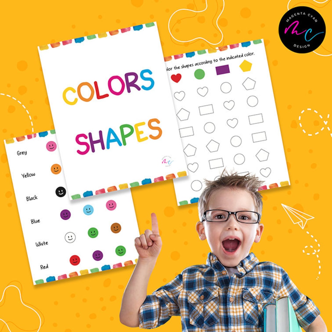 Worksheets, Printable Shape and Color, Homeschool Busy Book, Activities ...